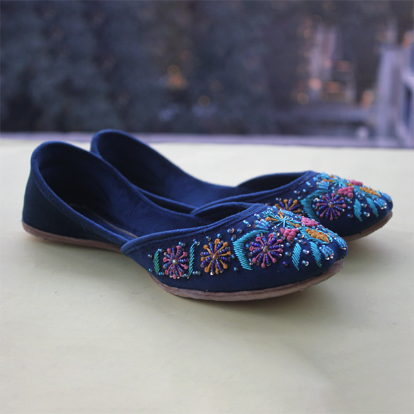 Blue Fancy Khussa for Women – Millilegacy